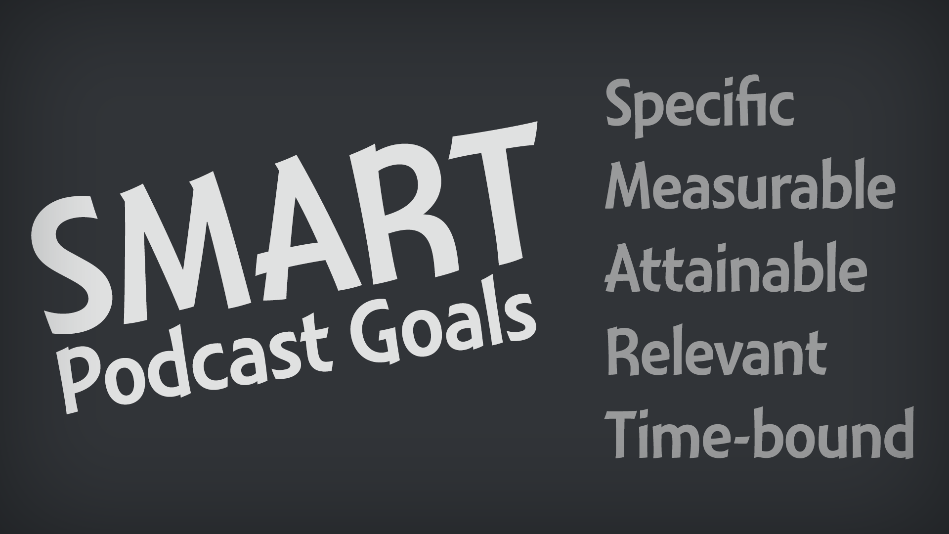How to set and achieve SMART goals for your podcast - The Audacity to ...